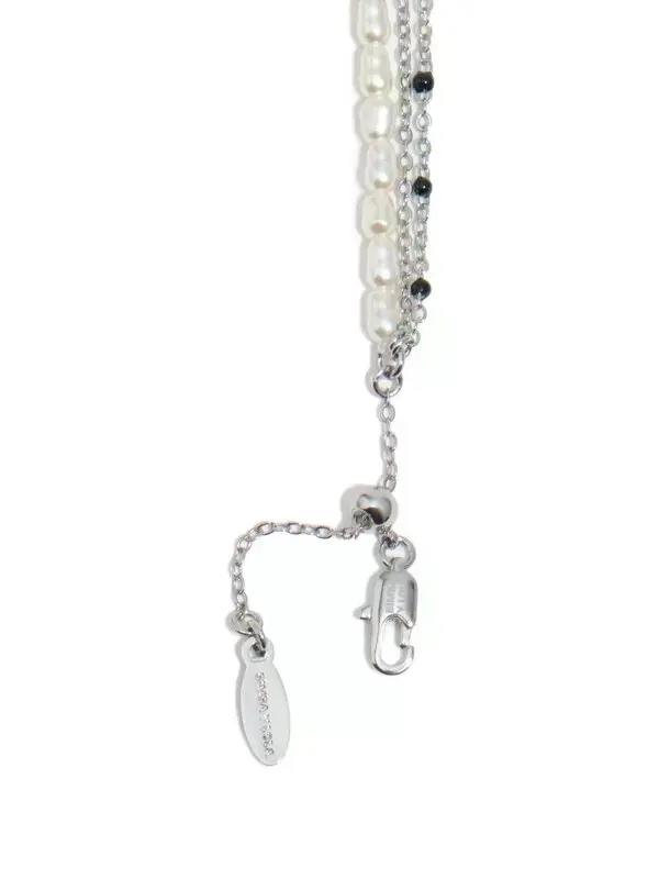 Bimba Y Lola Tone Heart Pendant Beaded Layered Necklace