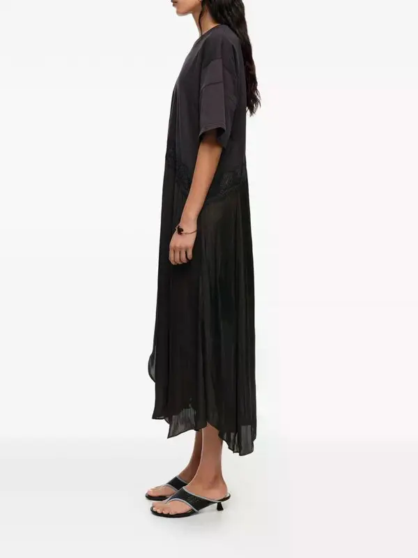 Bimba Y Lola Black Lace Detail Midi Dress