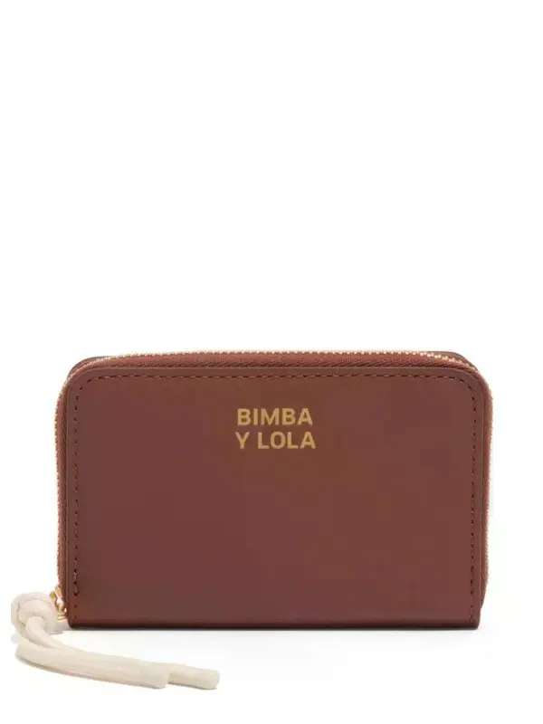 Bimba Y Lola Wallnut Small Cow Leather Purse - Brown