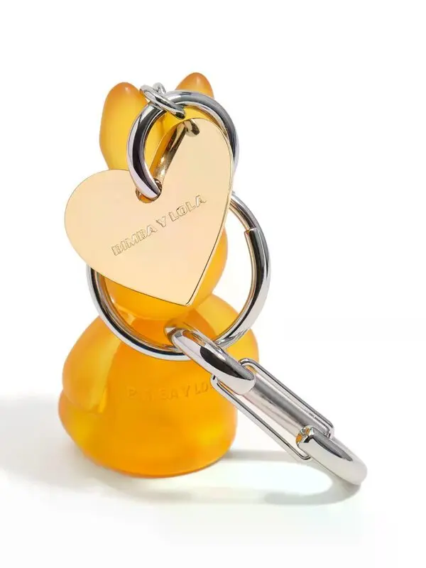 Bimba Y Lola Rabbit Heart Charm Keyring