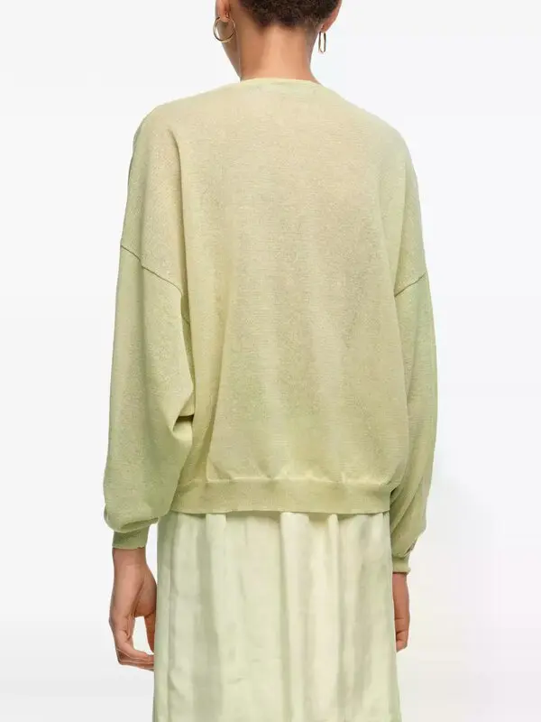 Bimba Y Lola Lace-trim V-neck Top - Green