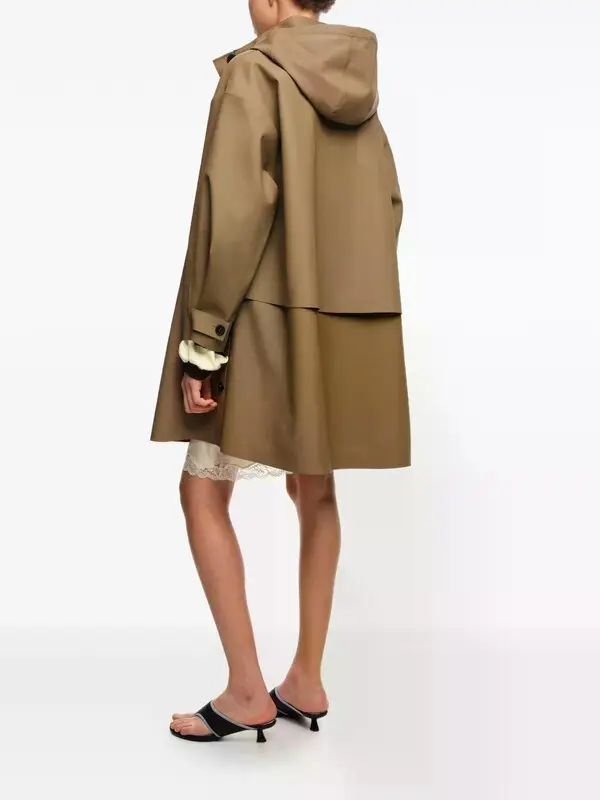 Bimba Y Lola Buttoned Hooded Coat