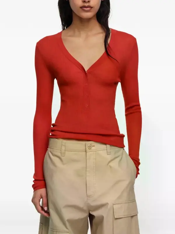Bimba Y Lola V-neck Buttoned Top