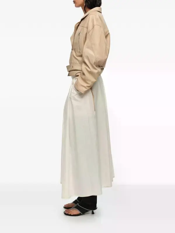 Bimba Y Lola Buttoned Cotton Midi Skirt