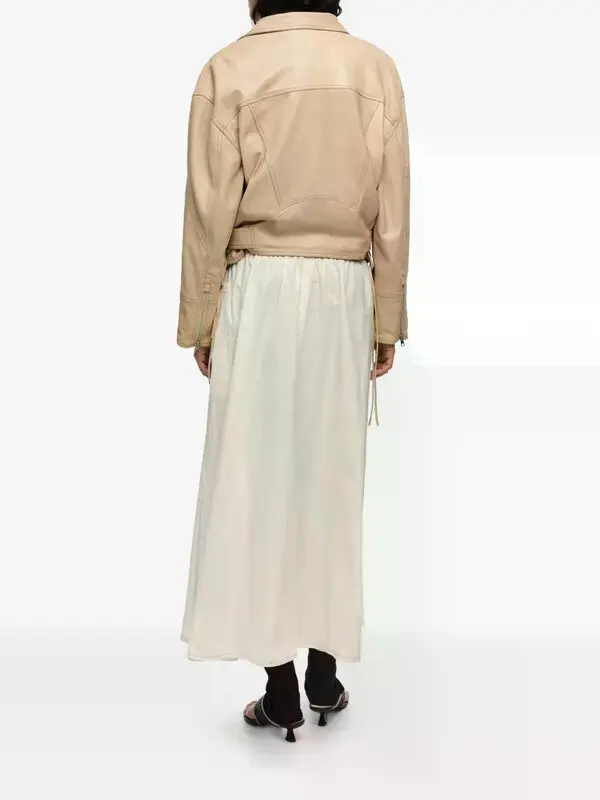 Bimba Y Lola Buttoned Cotton Midi Skirt