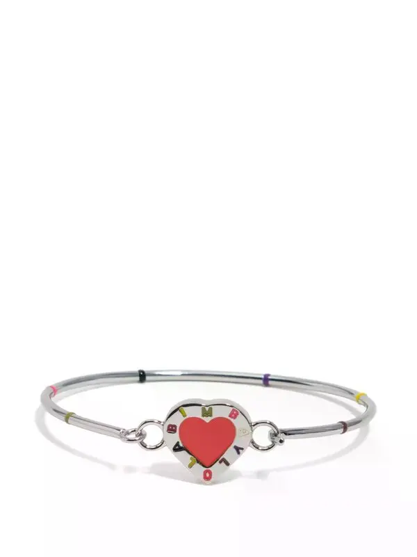 Bimba Y Lola Heart Charm Toggle Bracelet - Silver