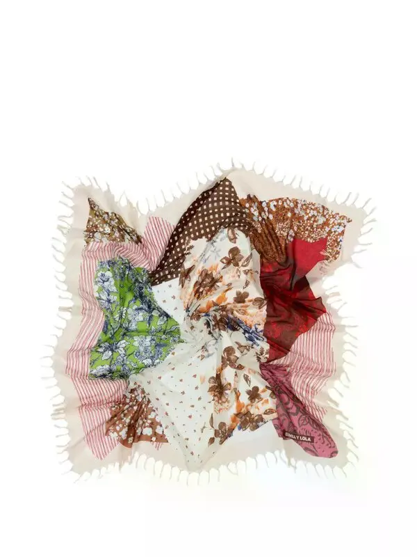 Bimba Y Lola Floral Patchwork Scarf
