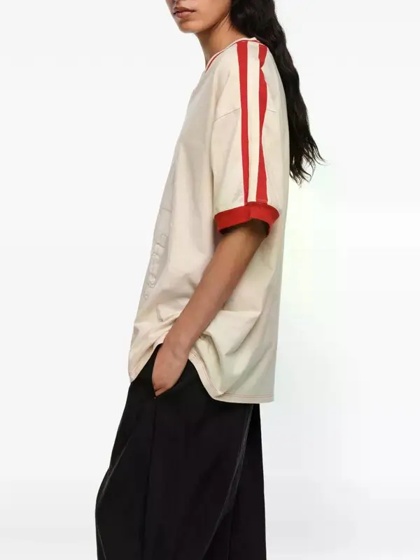 Bimba Y Lola Graphic-print V-neck T-shirt - Neutrals