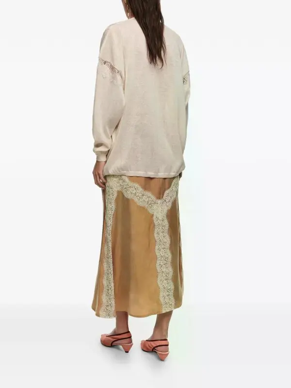 Bimba Y Lola Lace-trim Midi Skirt