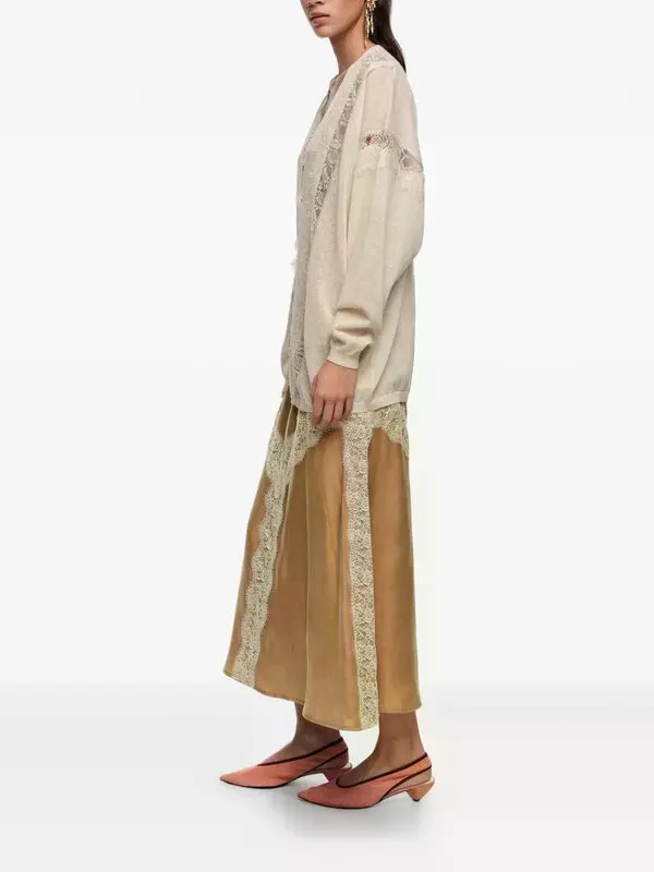 Bimba Y Lola Lace-trim Midi Skirt