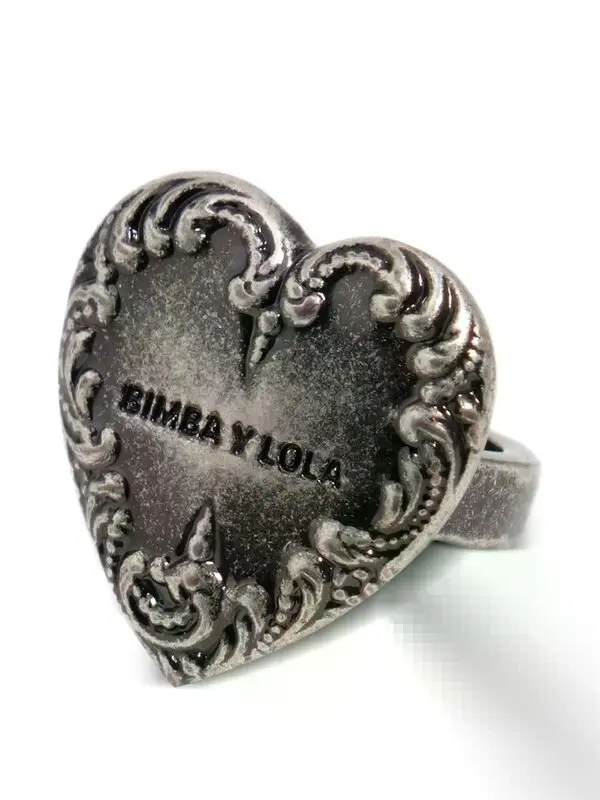 Bimba Y Lola Heart-print Scarf With Charm