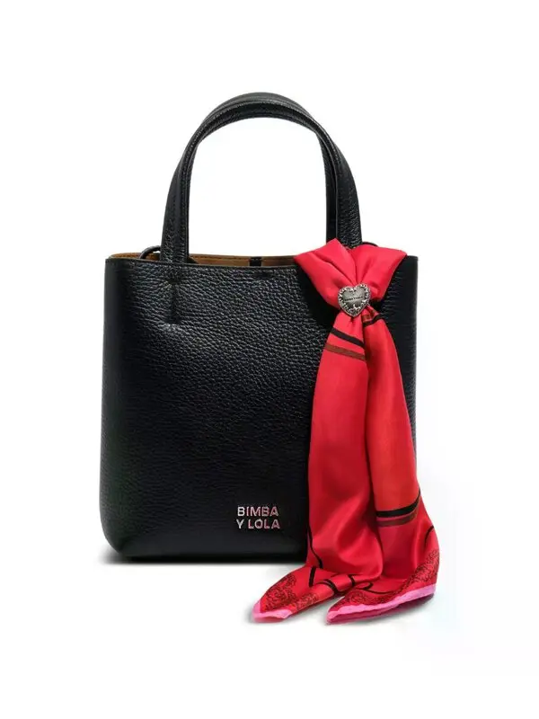 Bimba Y Lola Heart-print Scarf With Charm