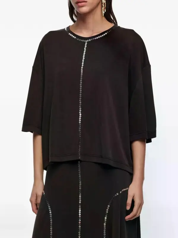 Bimba Y Lola Sequin-embellished T-shirt