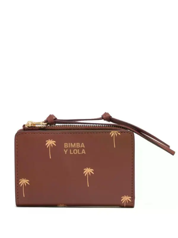 Bimba Y Lola Sand Palms Compact Purse - Brown