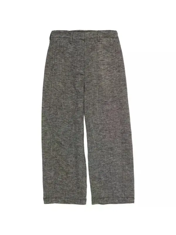 Bimba Y Lola Wide-leg Textured Trousers - Grey