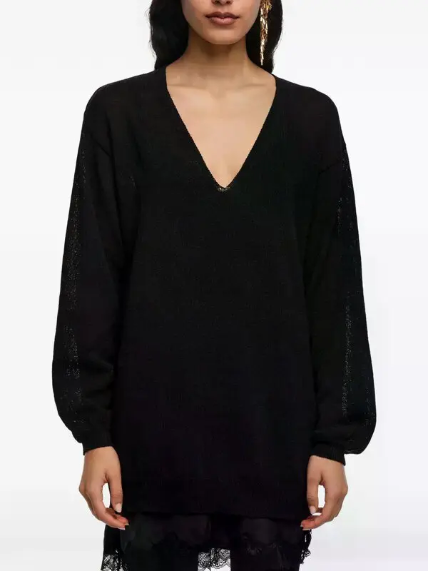 Bimba Y Lola V-neck Balloon-sleeve Top