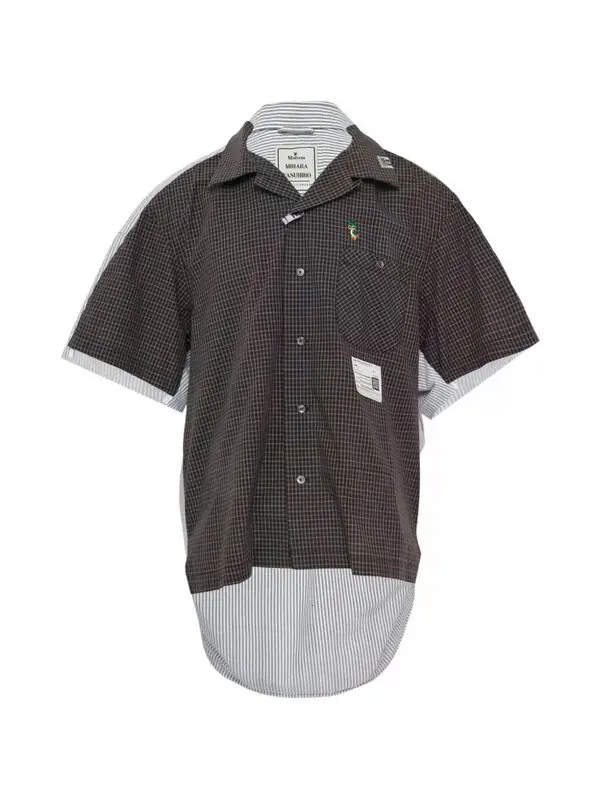 Mihara Yasuhiro Plaid Striped Shirt