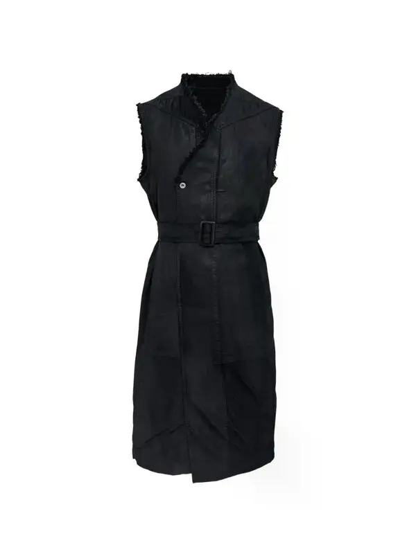 Rick Owens Belted Sleeveless Coat