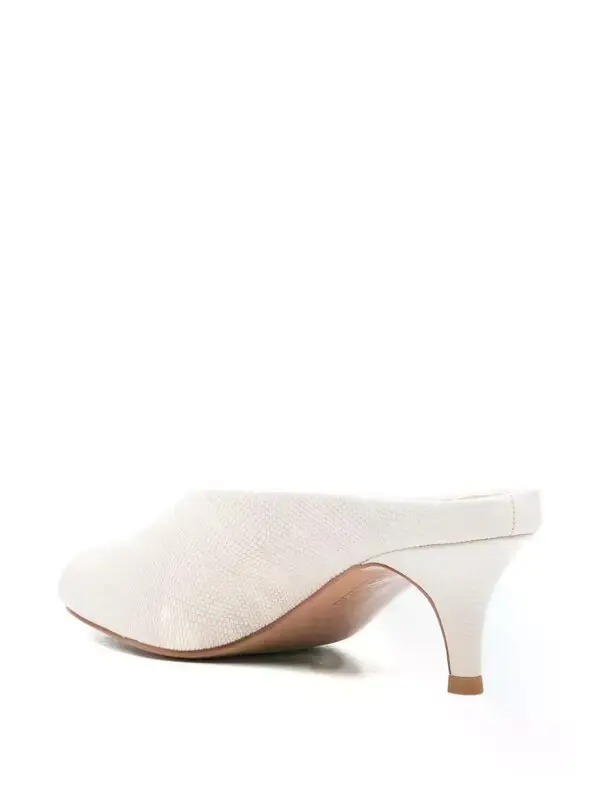 TWINSET Peep-toe Leather Heeled Mules