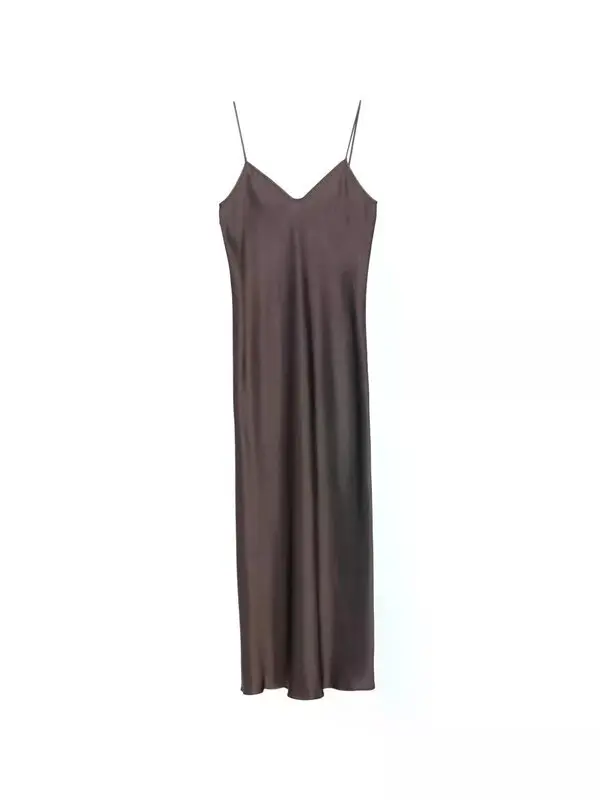 Antonelli Firenze V-neck Slip Maxi Dress - Brown