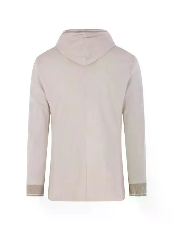 Eleventy Hooded Cotton Blazer - Neutrals