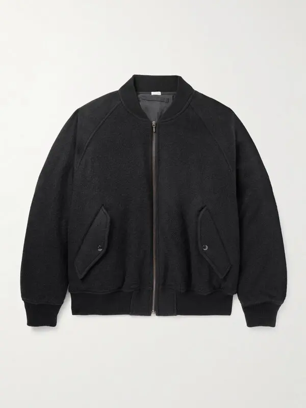 A.PRESSE Padded Cashmere-felt Bomber Jacket