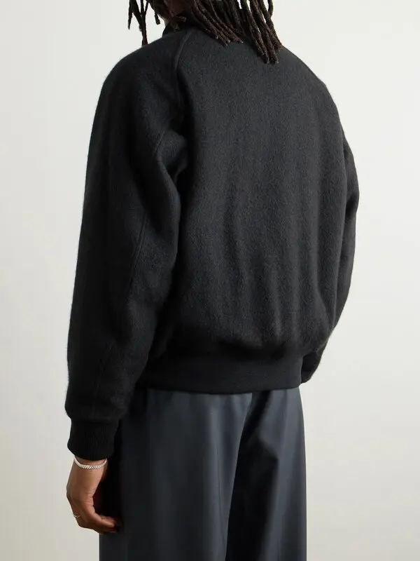 A.PRESSE Padded Cashmere-felt Bomber Jacket