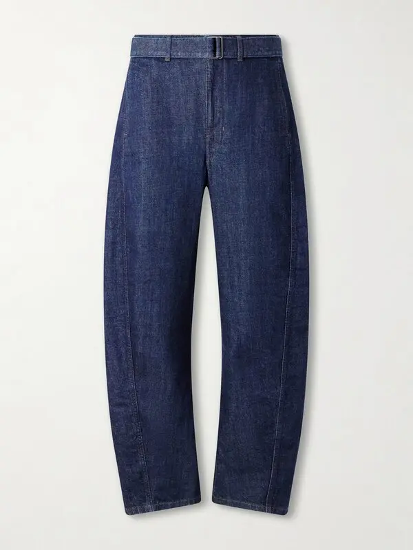 LEMAIRE Twisted Barrel-leg Belted Organic Jeans