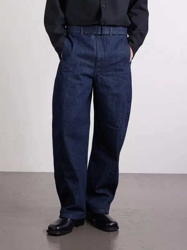 LEMAIRE Twisted Barrel-leg Belted Organic Jeans