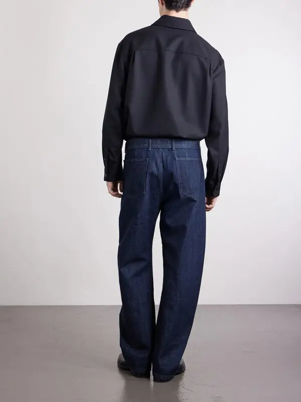 LEMAIRE Twisted Barrel-leg Belted Organic Jeans