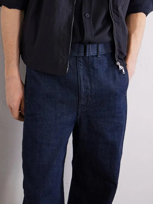 LEMAIRE Twisted Barrel-leg Belted Organic Jeans