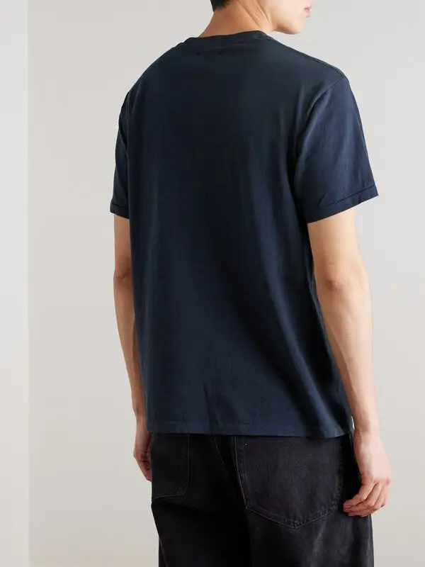 GALLERY DEPT. French Lux Logo-flocked Cotton-jersey T-shirt - Black