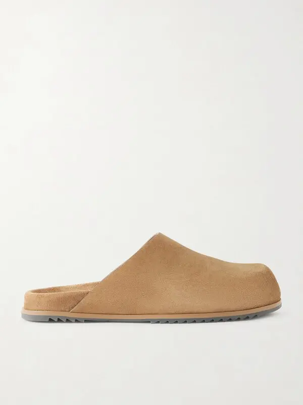 Rick Owens Granola Suede Mules - Brown