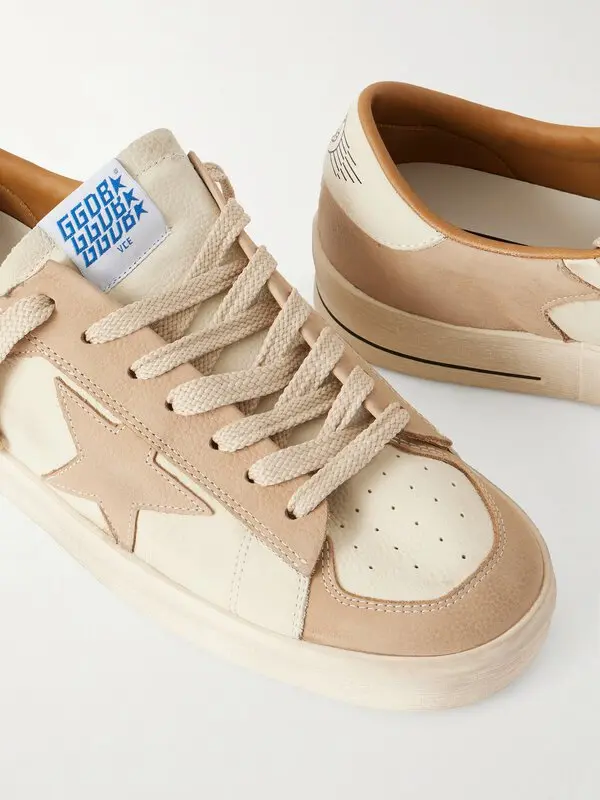 GOLDEN GOOSE Stardan Distressed Sneakers - Neutrals