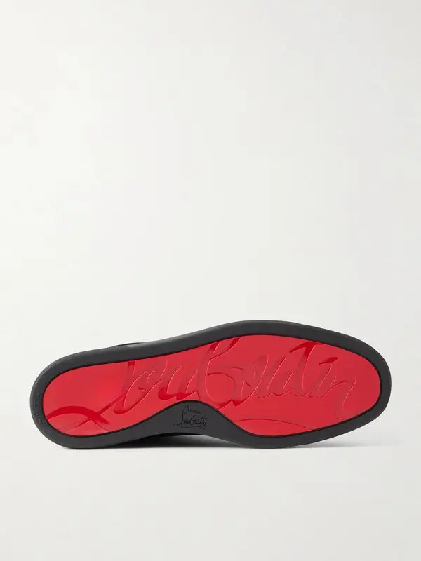 CHRISTIAN LOUBOUTIN St Louis Suede Slip-on Sneakers - Black