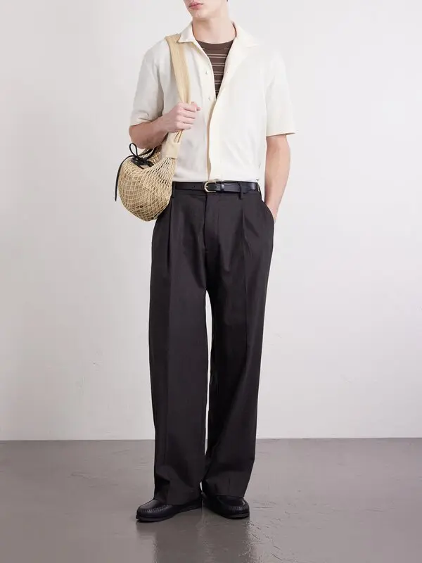 Altea Jean Camp-collar Cotton-piqué Shirt