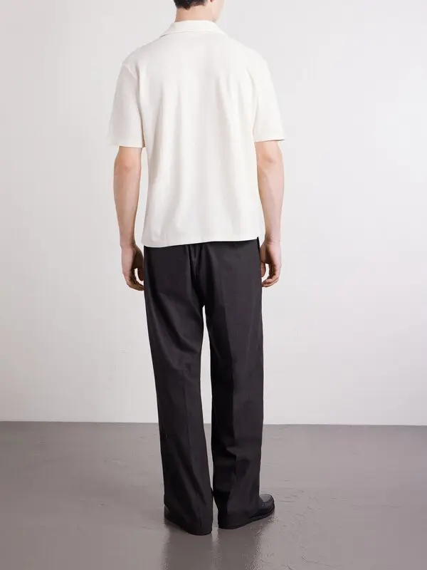 Altea Jean Camp-collar Cotton-piqué Shirt