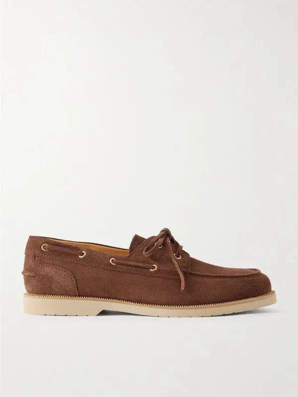 Brunello Cucinelli Suede Boat Shoes