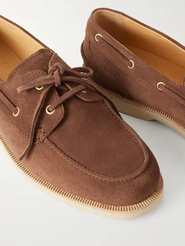 Brunello Cucinelli Suede Boat Shoes