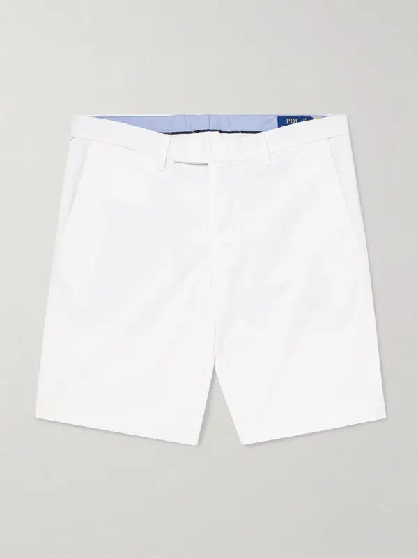 Polo Ralph Lauren Straight-leg Stretch Cotton-twill Shorts - White