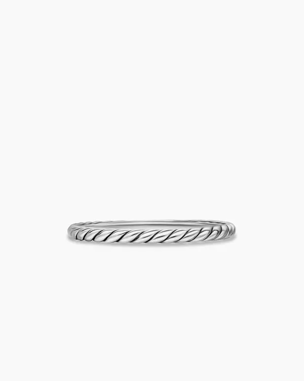 David Yurman Cable Band Ring - All Sterling Silver