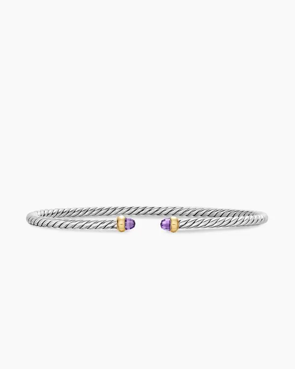 David Yurman Micro Cable Flex Bracelet - Amethyst