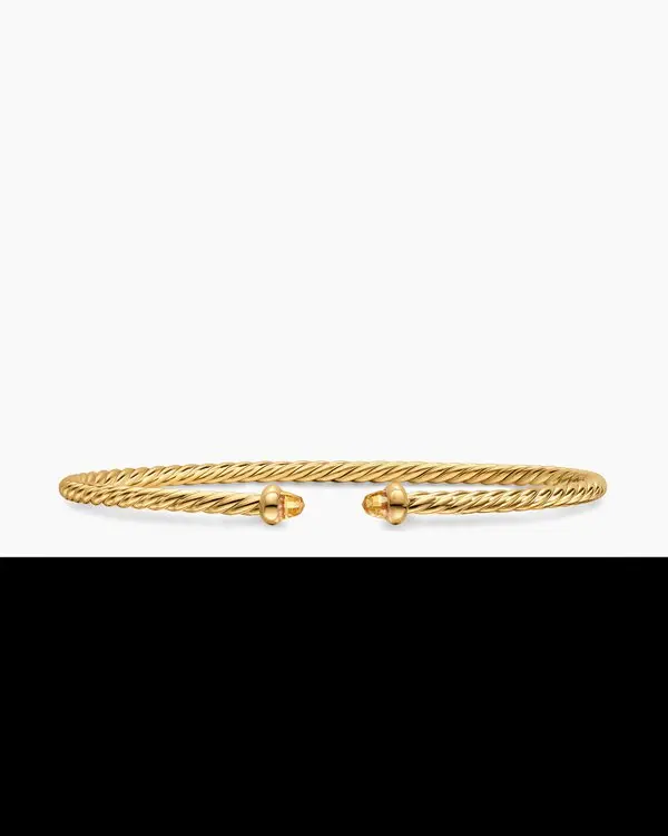 David Yurman 18k Yellow Gold Cablespira® Flex Bracelet With Rubies - Citrine