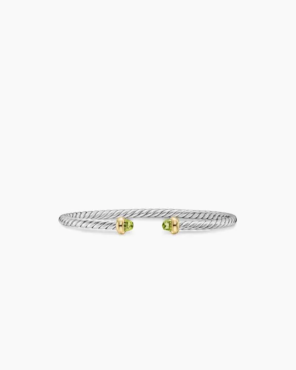 David Yurman Micro Cable Flex Bracelet - Peridot