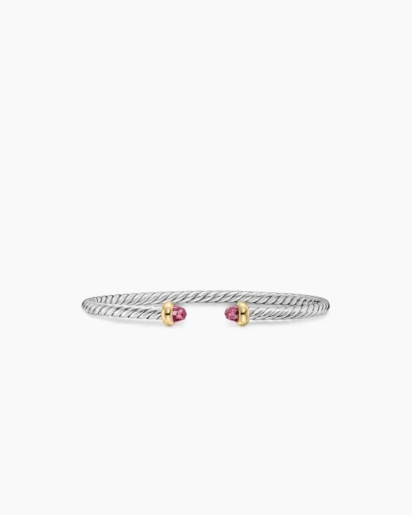 David Yurman Micro Cable Flex Bracelet - Pink Tourmaline