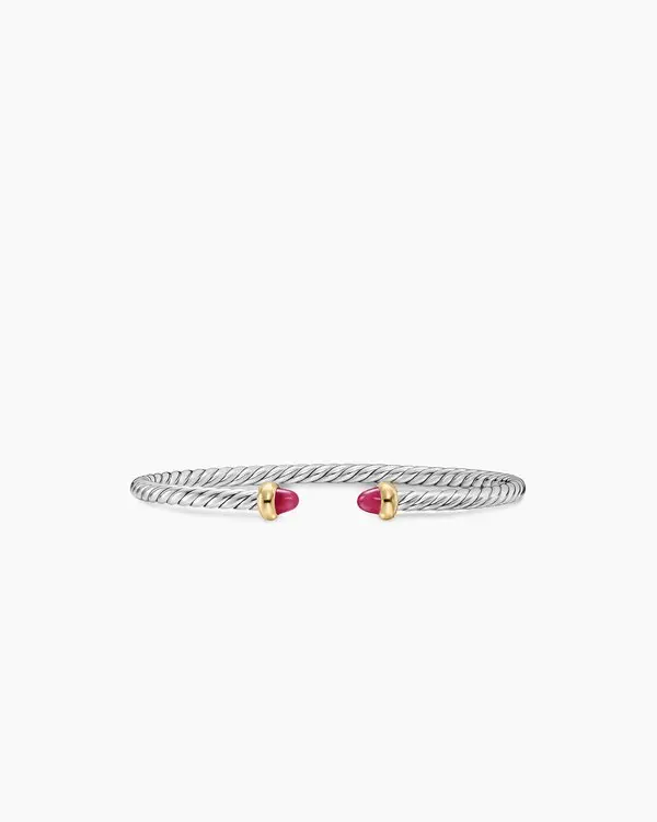 David Yurman Micro Cable Flex Bracelet - Ruby