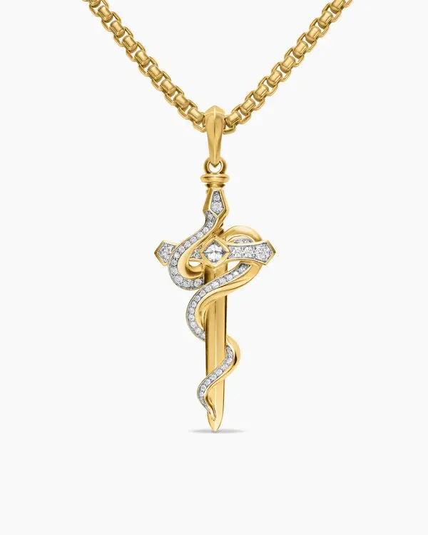 David Yurman Ouroboros Snake Amulet - Diamond