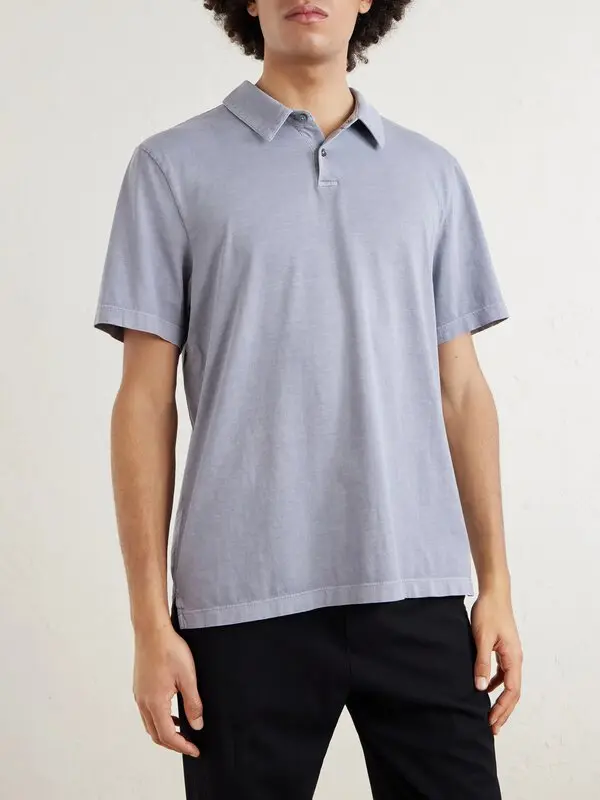 JAMES PERSE Supima Cotton-jersey Polo Shirt