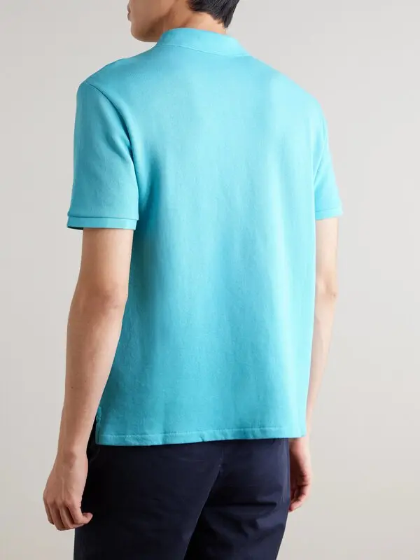 Polo Ralph Lauren Cotton-blend Jersey Polo Shirt - Blue