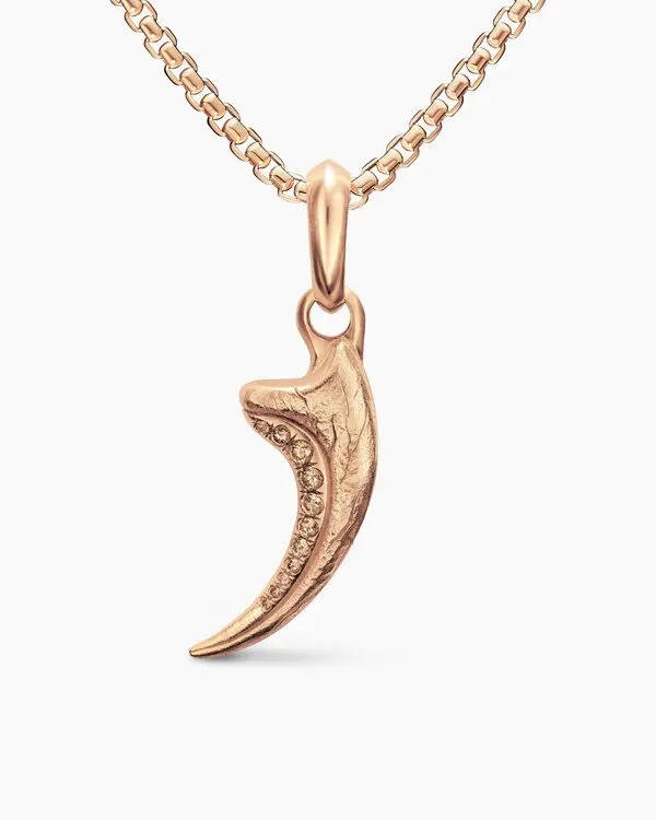 David Yurman Raptor Claw Amulet - Cognac Diamond
